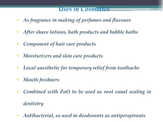 Lecture on Essential Oils 1 | PPTX