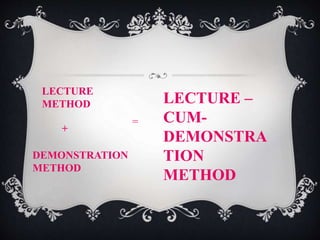 Lecture cum demonstration method | PPTX