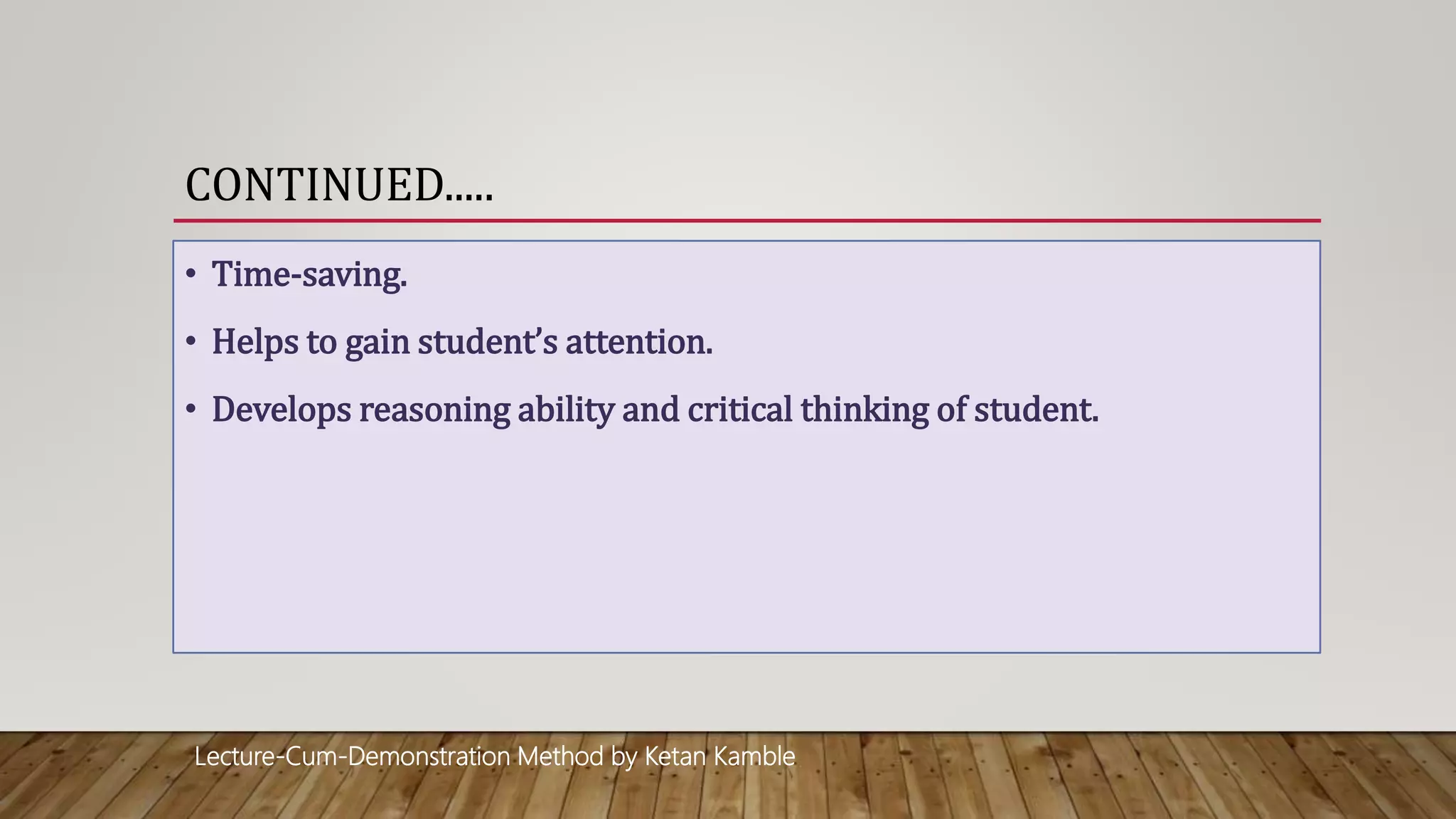 Lecture cum demonstration method | PPT