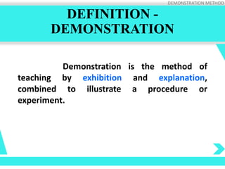 Lecture AND demonstration METHODS | PPTX