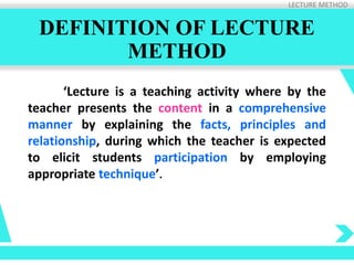 Lecture AND demonstration METHODS | PPTX