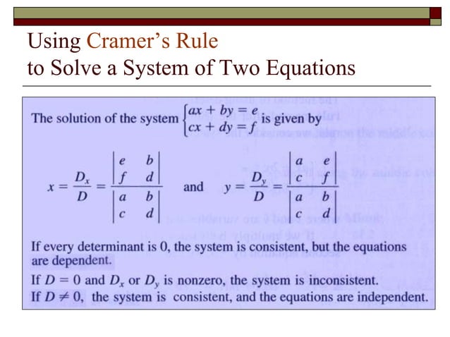 Lecture Determinants Good One Pptx Physics Science