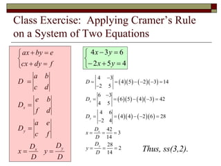 Lecture determinants good one | PPTX