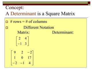Lecture determinants good one | PPTX