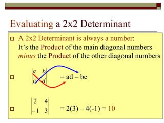 Lecture determinants good one | PPTX
