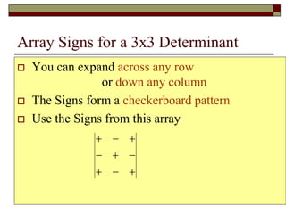Lecture determinants good one | PPTX