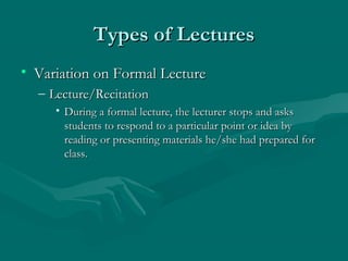 Lecture,discussion, inductive and deductive | PPT