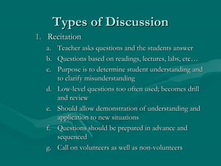 Lecture,discussion, inductive and deductive | PPT
