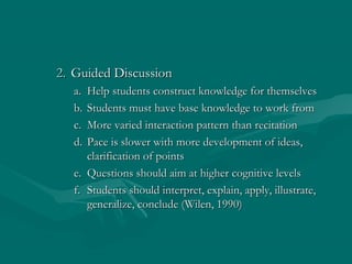 Lecture,discussion, inductive and deductive | PPT