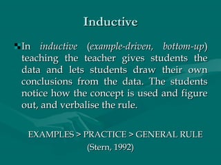 Lecture,discussion, inductive and deductive | PPT