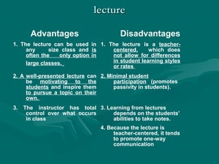 Lecture,discussion, inductive and deductive | PPT