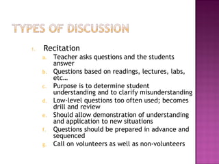 Lecture,discussion, inductive and deductive | PPT
