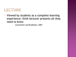 Lecture,discussion, inductive and deductive | PPT