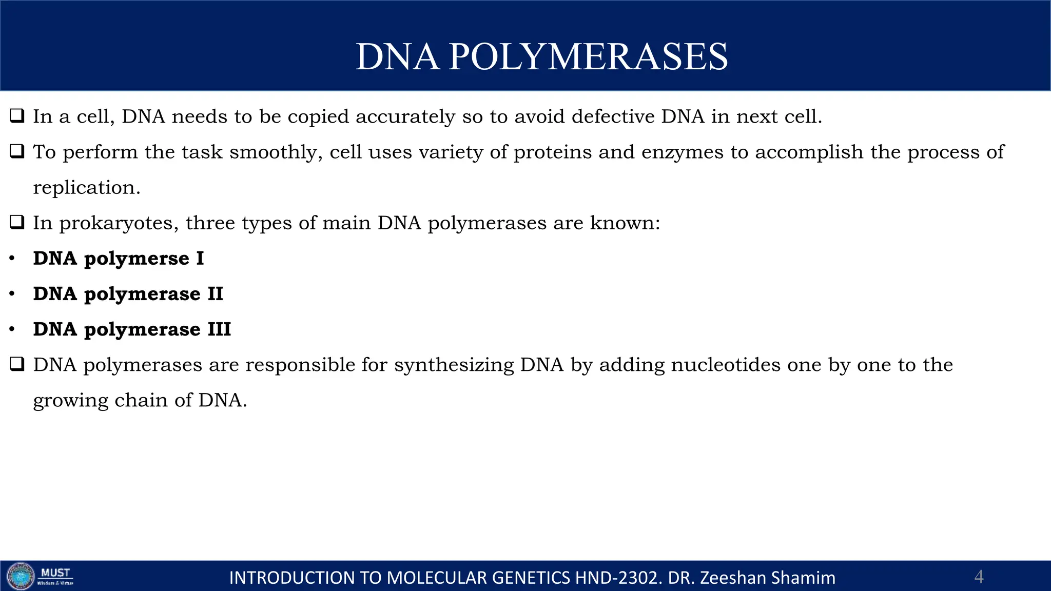 LECTURE DNA replication and Polymerases-1.pptx