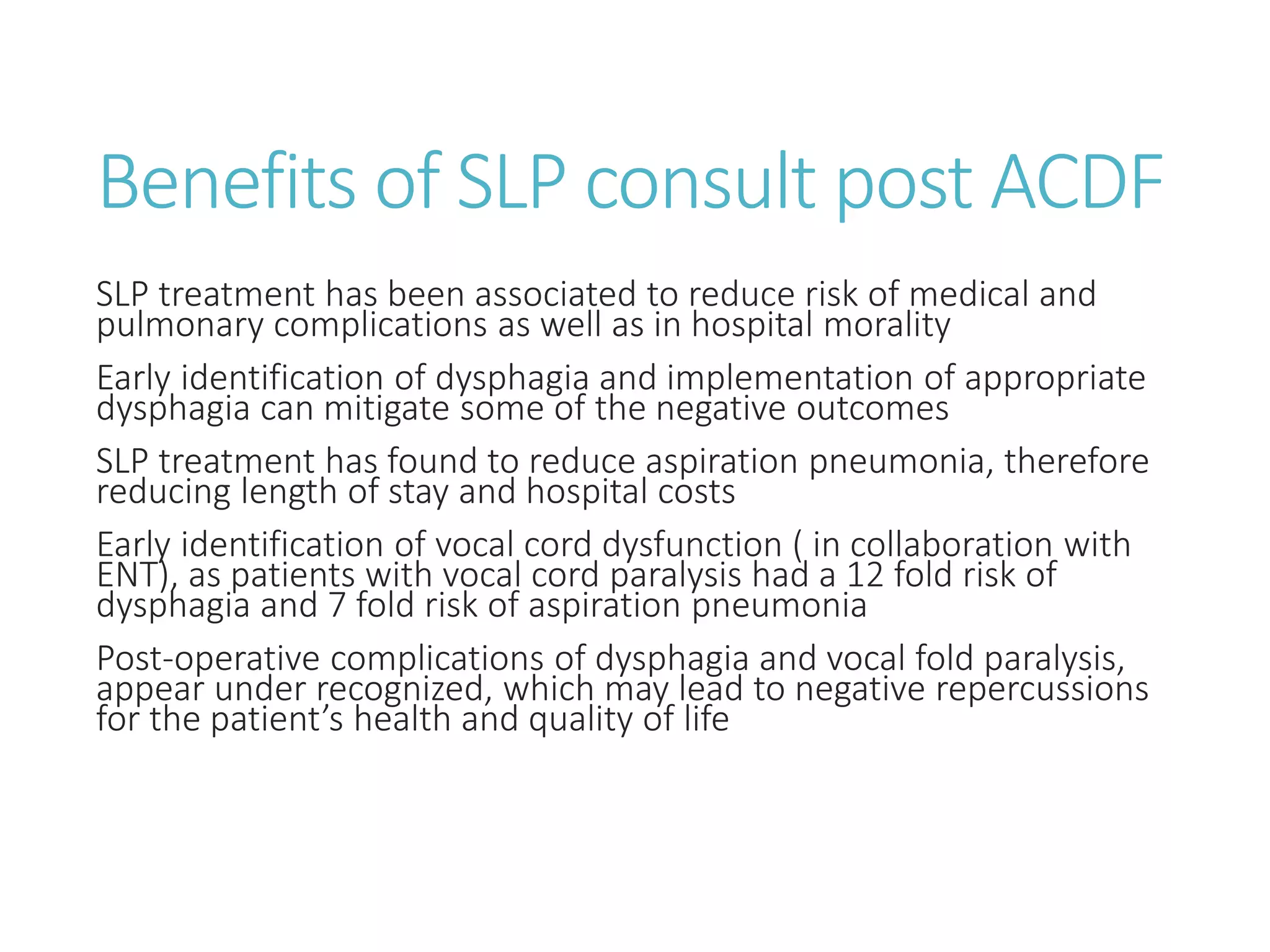 Lecture dysphagia following acdf surgery | PPTX