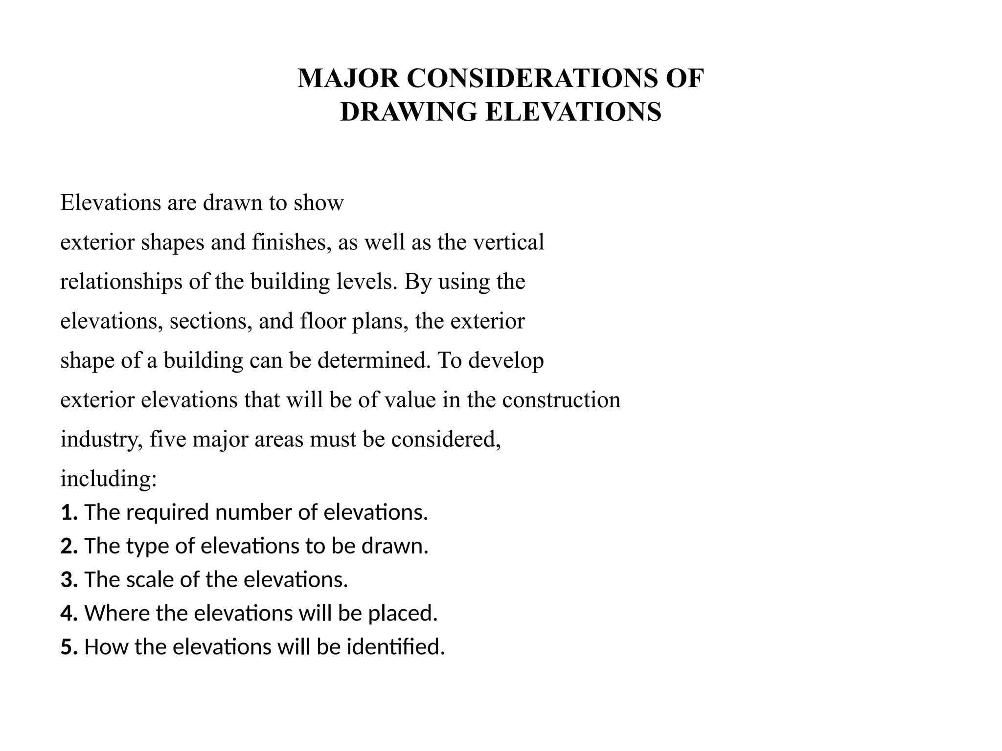 lecture eight, elevations and their plans | PPTX