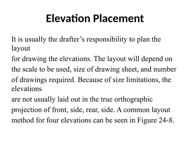 lecture eight, elevations and their plans | PPTX