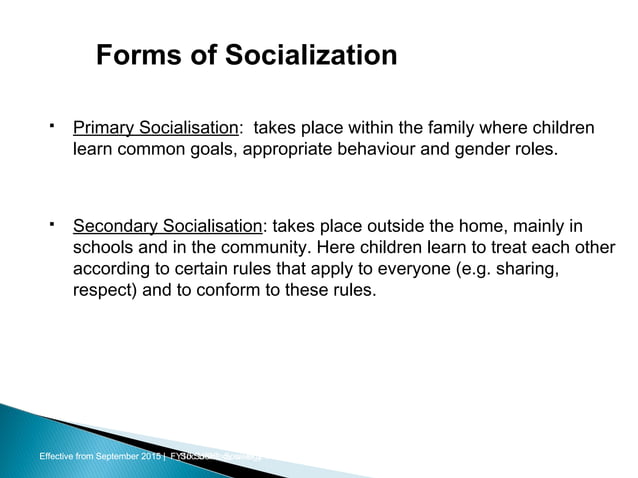 Lecture eight, identity and socialisation | PPT