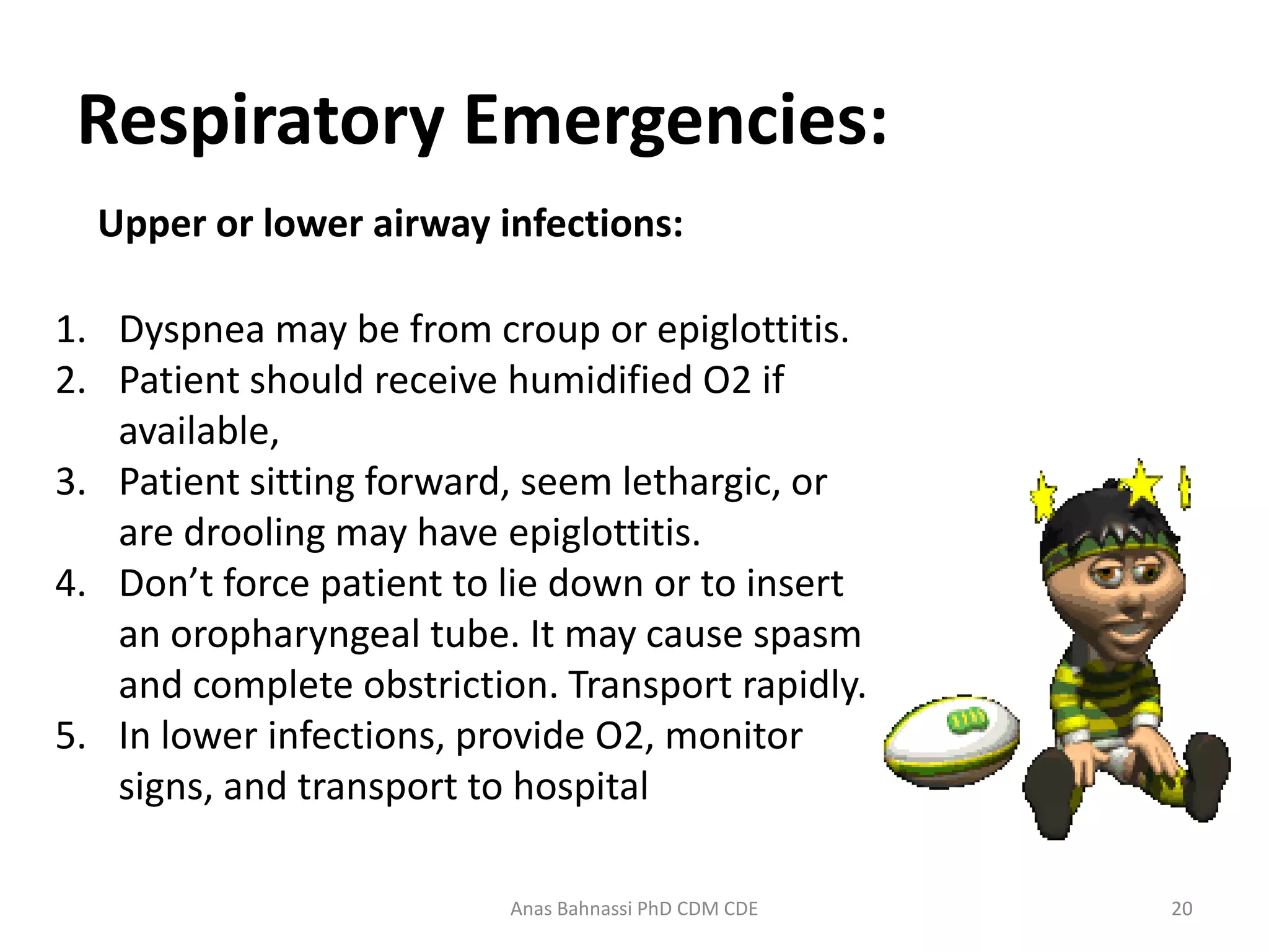 First Aid: Respiratory Emeregencies | PDF