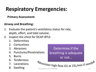 First Aid: Respiratory Emeregencies | PDF