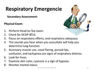 First Aid: Respiratory Emeregencies | PDF