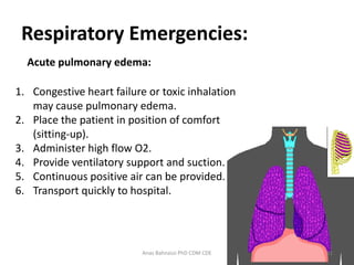 First Aid: Respiratory Emeregencies | PDF