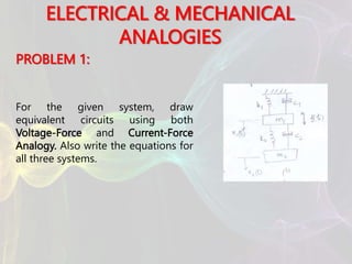 Lecture Electrical & Mechanical Analogies.pptx
