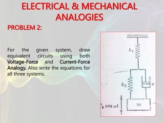 Lecture Electrical & Mechanical Analogies.pptx