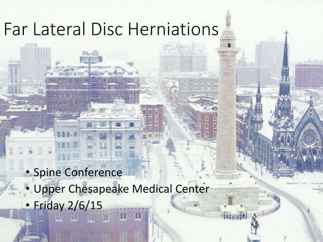 Lecture far lateral disc herniations | PPTX