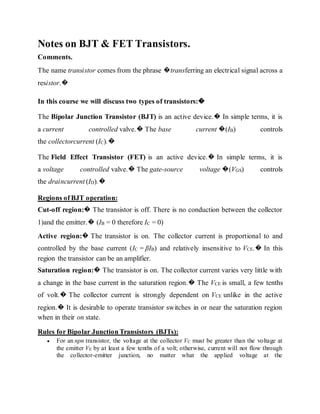 Lecture fet | DOCX