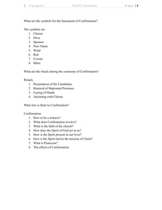 Lecture for confirmation | PDF