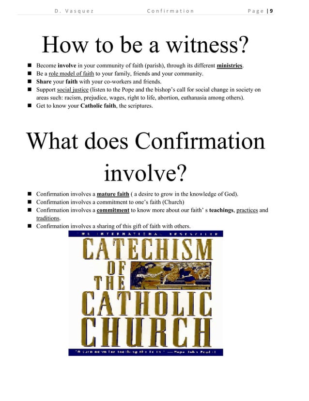 Lecture for confirmation | PDF