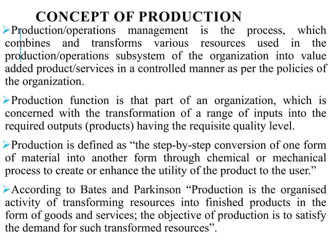 Production Methods.pptx | Manufacturing Industry | Industries