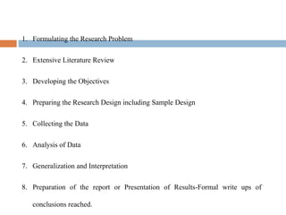 LECTURE FOUR - RESEARCH PROCESS.ppt which | PPT