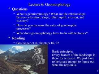 Lecture PPT on Geomorphology details .ppt