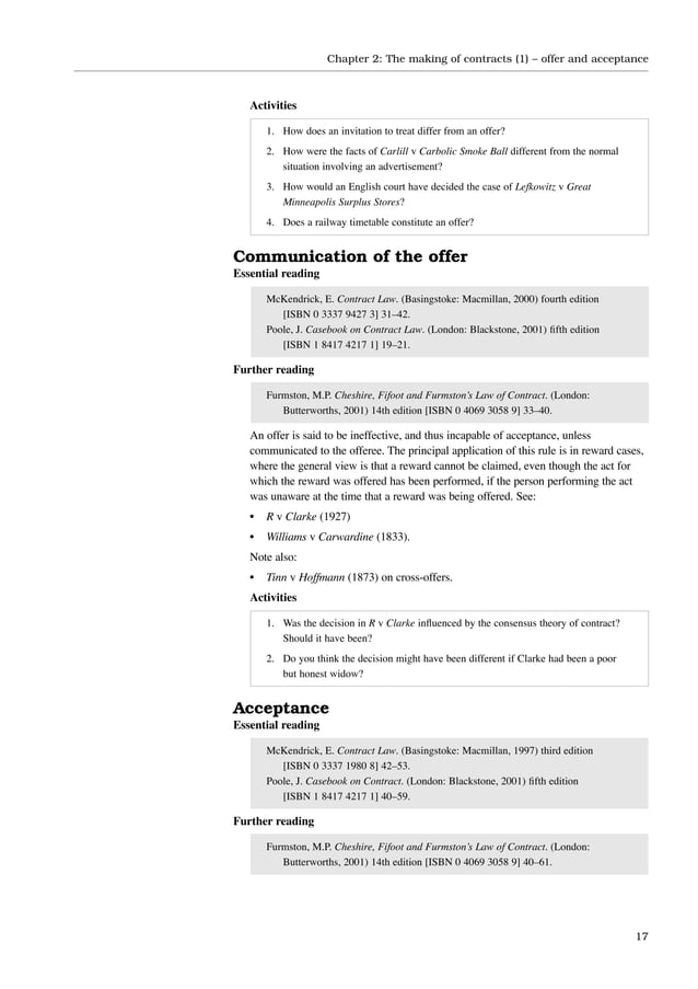 Lecture guide chapter 2 the making of contracts | PDF