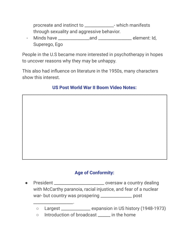 Lecture guided notes | PDF | Death, Injury, or Military Conflict ...
