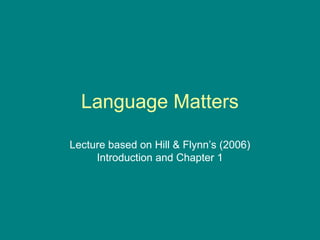 Lecture h&f(2006) intro_chap1 | PPT