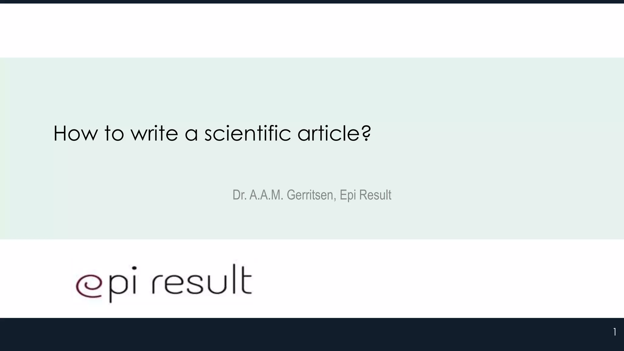 How to write a scientific article? | PPTX