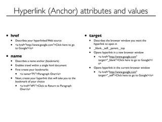 HTML Lecture Part 1 of 2 | PPT