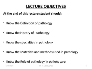INTRODUCTION ON GENERAL PATHOLOGY SLIDES | PPTX