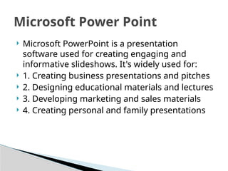 lecture ict MS word, Ms Excel & MS PowerPoint.pptx