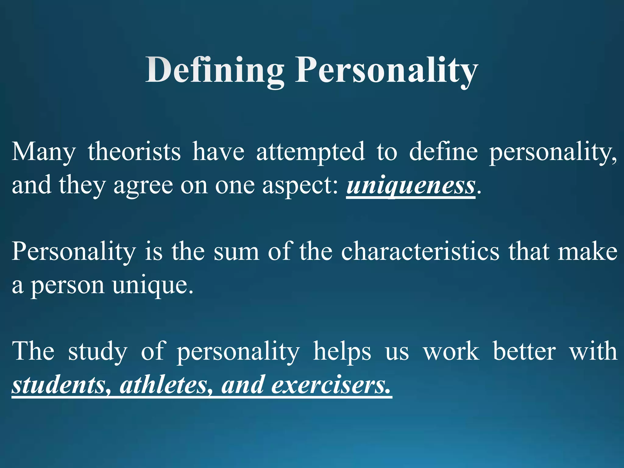 Defining and understanding personality | PPTX
