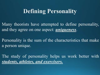 Defining and understanding personality | PPT