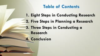 LECTURE II. Introduction to Research Methodology (Steps in Conducting ...