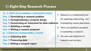 LECTURE II. Introduction to Research Methodology (Steps in Conducting ...