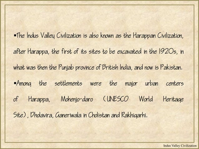 Lecture ii indus valley civilization | PDF