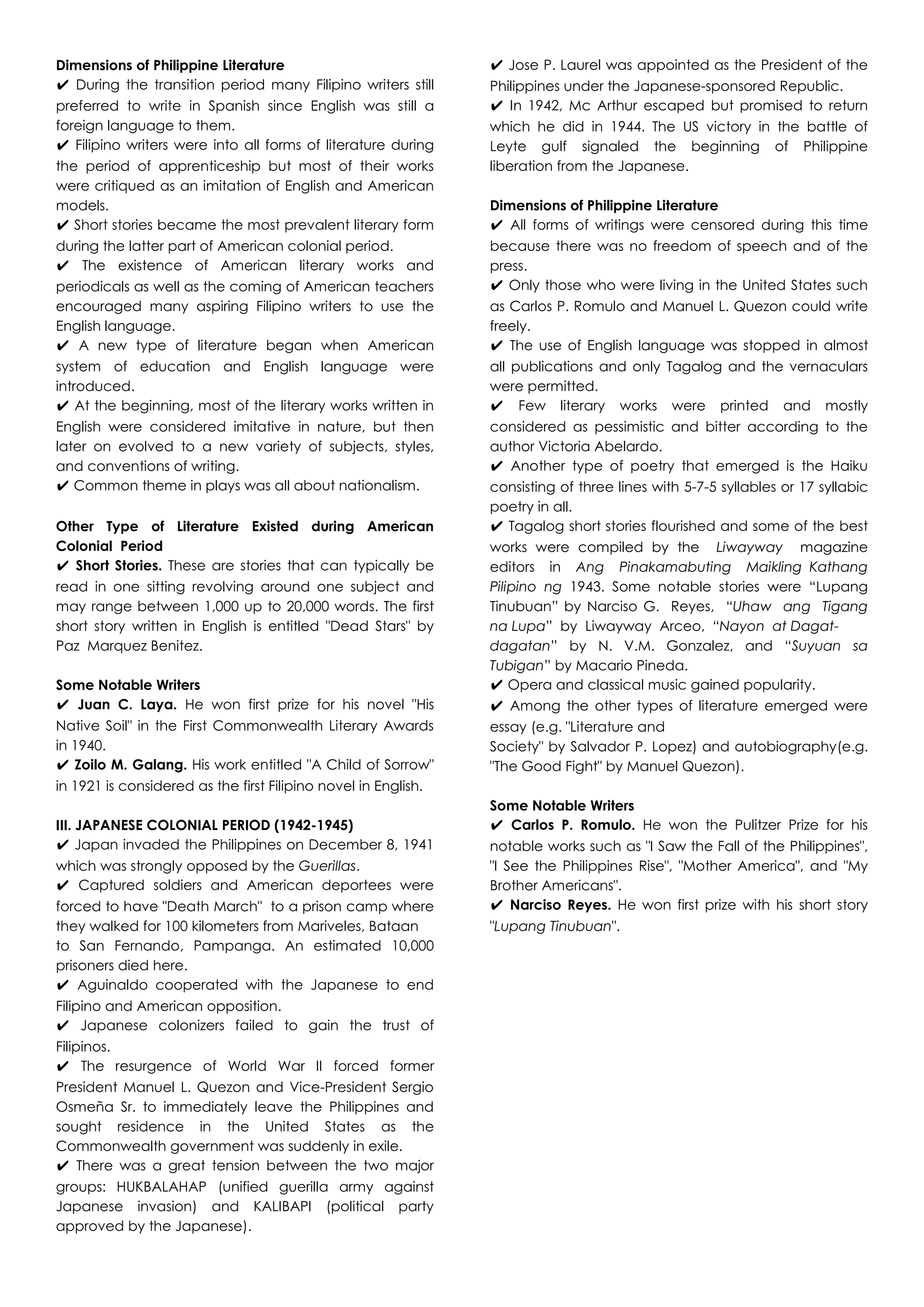 21st Century Module 4 - Historical Overview of Philippine Literature ...