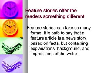 Lecture in Feature Writing | PPT