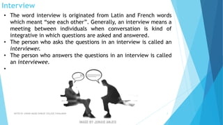 Lecture interview | PPT